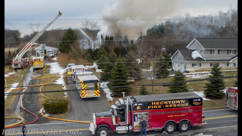 Tanker Responds to Bushkill Township Dwelling Fire - Hecktown Volunteer ...
